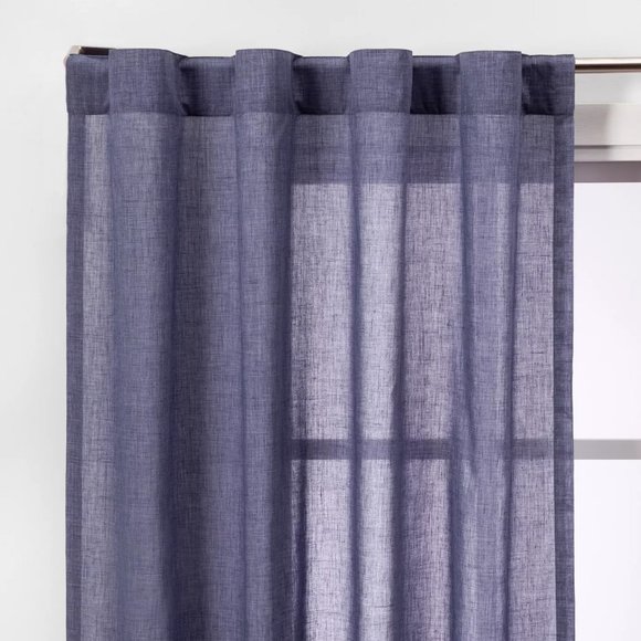 Made By Design Accents 2 Pk Light Filtering Curtain Set Navy Poshmark